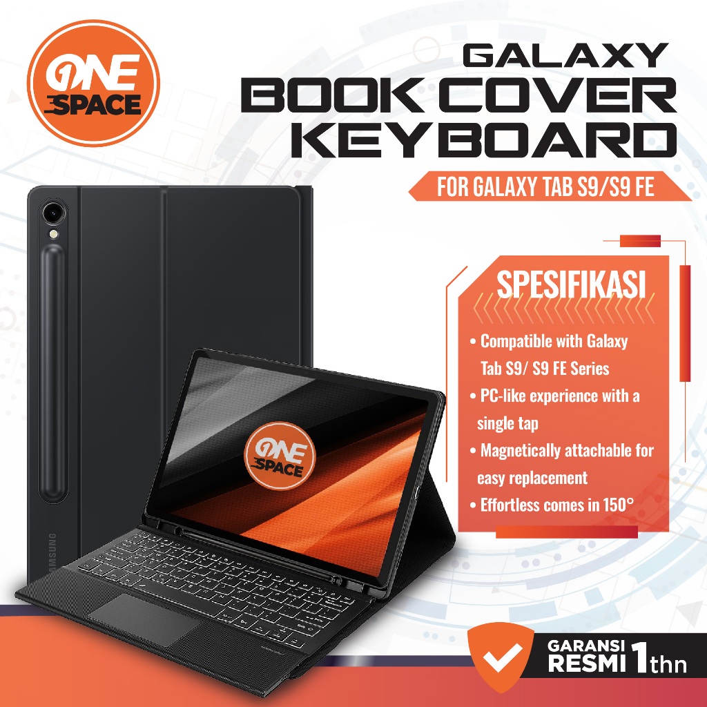 Jual Book Cover Keyboard Samsung Galaxy Tab S9 FE Tablet S9 Series ...