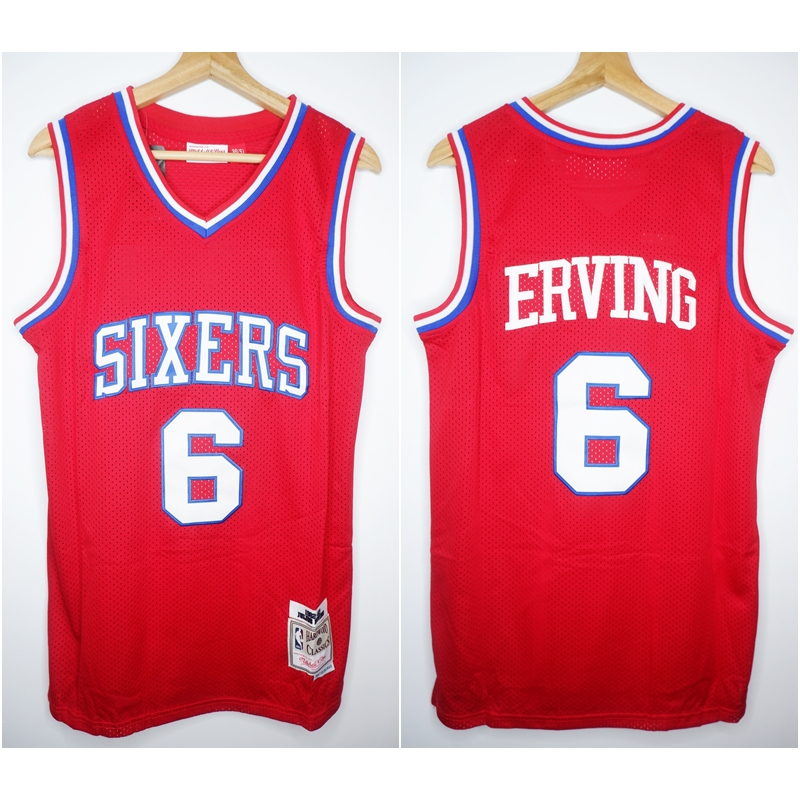 Jual JERSEY BASKET NBA CASSIC HWC SIXERS #6 JULIUS ERVING MERAH MITCHELL&NESS | Shopee Indonesia