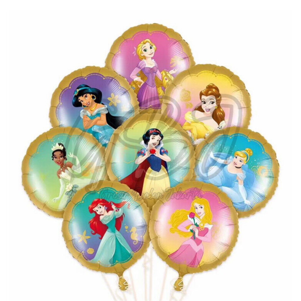 Jual Balon Foil BULAT Disney Princess / LOVE Birthday Girl Princess ...