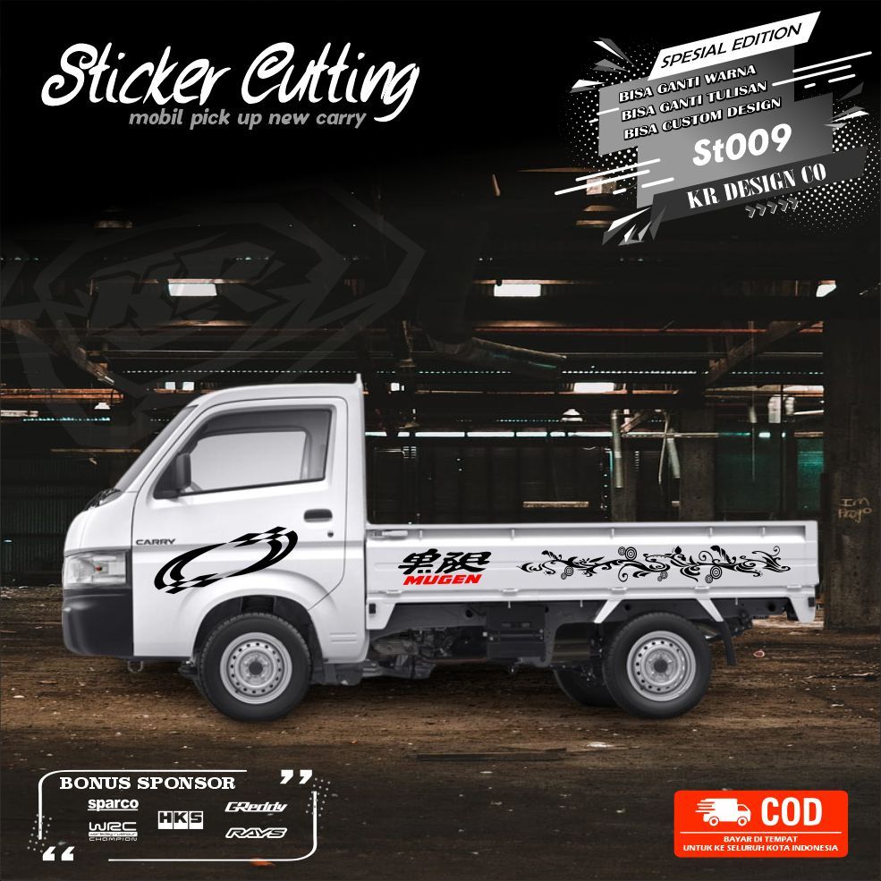 Jual striping stiker mobil pick up list mugen desain mobil new carry ...