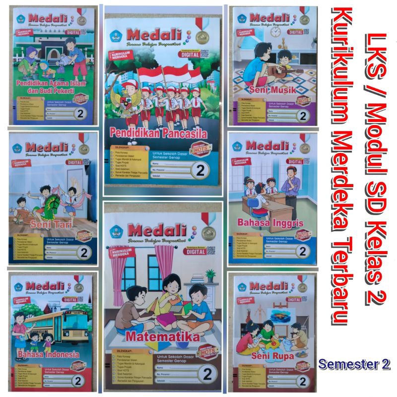 Jual LKS SD Kelas 2 Kurikulum Merdeka semester 2 LKS Medali Terbaru ...