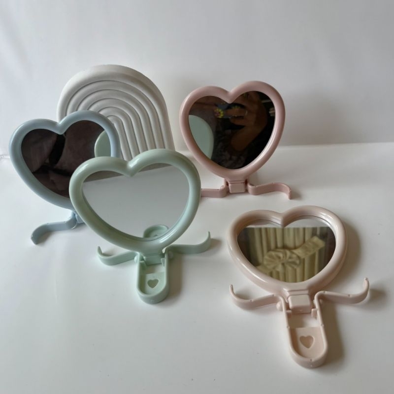 Jual Kaca Rias / Kaca Make Up Bentuk Love / Kaca Lipat | Shopee Indonesia