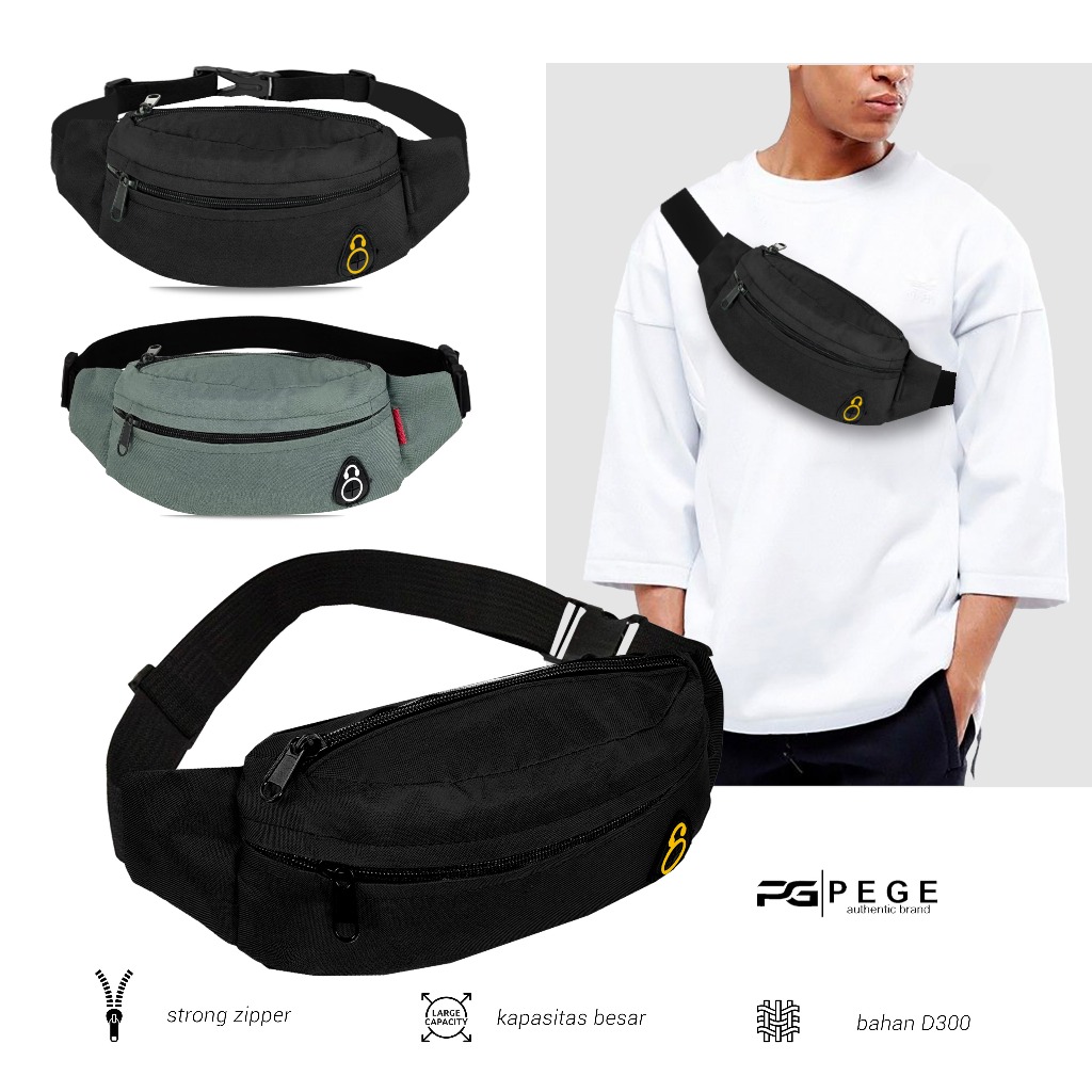 Jual Tas Selempang Waistbag Polos Pria Model Simpel Elegan Cocok Untuk ...