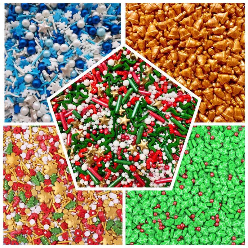 Jual Sprinkle Kue Natal Hiasan Taburan Kue Cake Spikel Christmas Candy ...