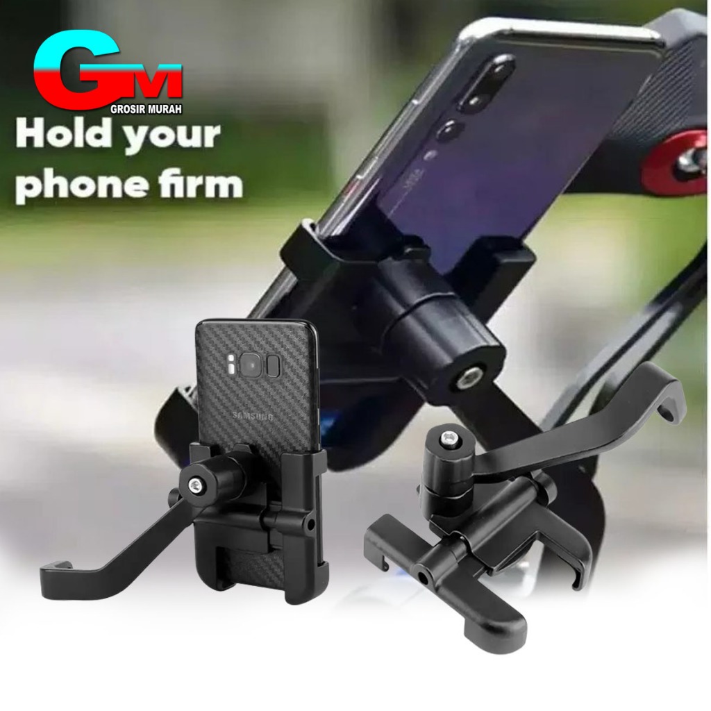 Jual Phone Holder Spion Motor Full Besi Phone Holder Stang Motor Phone Holder Stang Sepeda Full ...