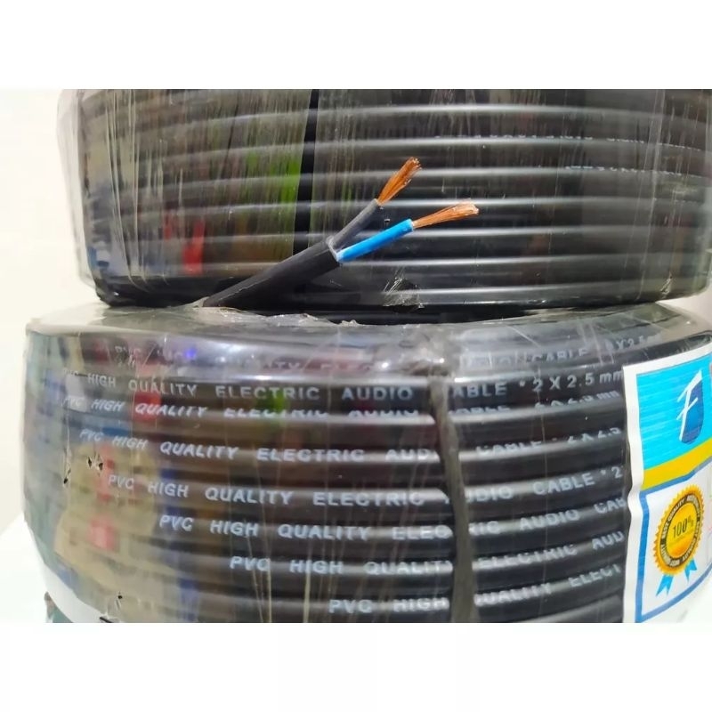 Jual Kabel Listrik Serabut HYO Hitam 2x1.5 2x0.75 Meteran 1 Meter | Shopee Indonesia