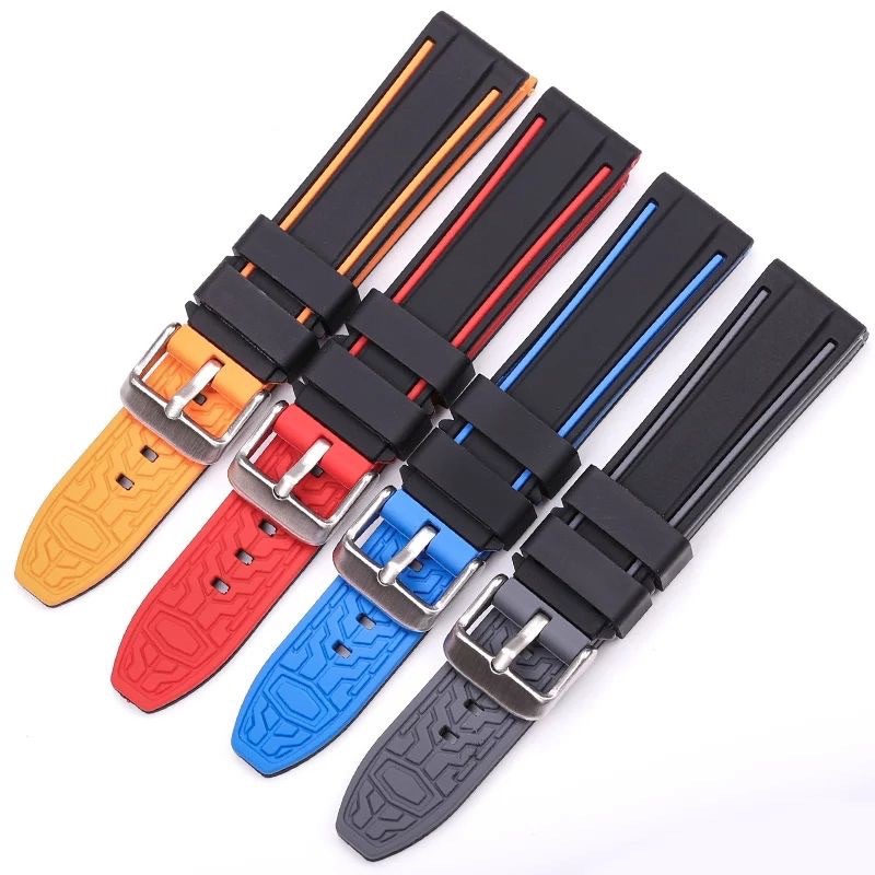 Jual Strap Tali Jam Tangan Silicon tebal berkualitas 9901 varian warna ...