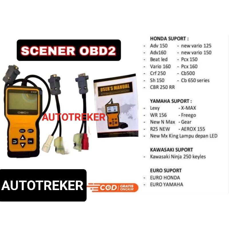 Jual SCANNER SCANER OBD 2 MOTOR INJEKSI UNIVERSAL | Shopee Indonesia