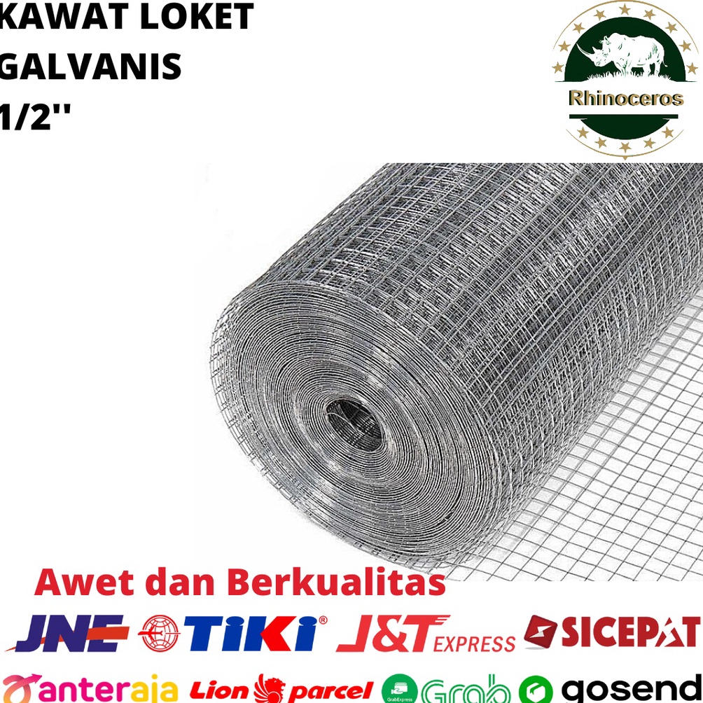 Jual [ART. O78E] Kawat Loket Galvanis Putih 1/2 Inch Kawat Ram Putih ...