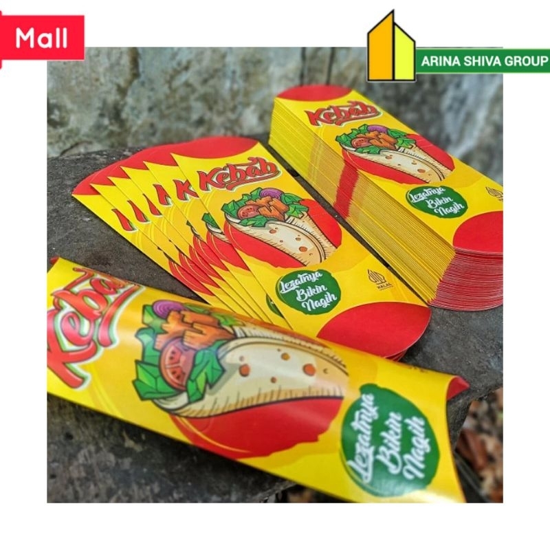 Jual 100 LEMBAR KERTAS KEBAB TARIKAN BAHAN DUPLEK PUTIH UKURAN 24 × 9,2 ...