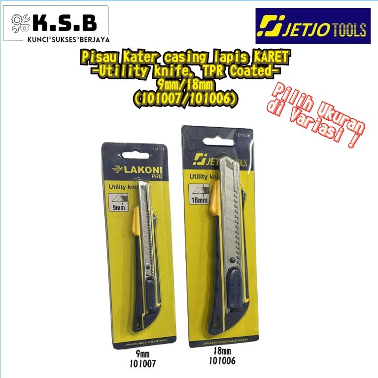 Jual Pisau Cutter Kater Body lapis karet 9mm/18mm / Utility Knife AUTO ...