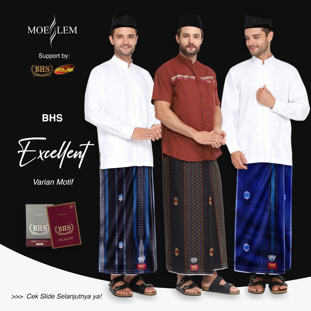 Jual BHS Excellent Gold Sarung Motif Songket Simpel | Shopee Indonesia