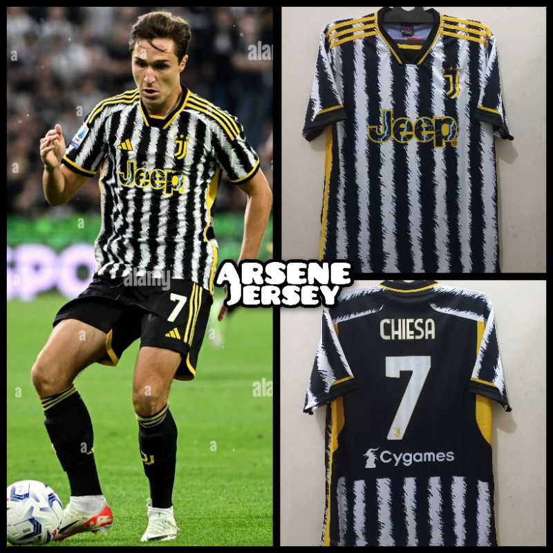 Jual Jersey JUVEN.TUS Home 2023/24 CHIESA Auri Sport | Shopee Indonesia