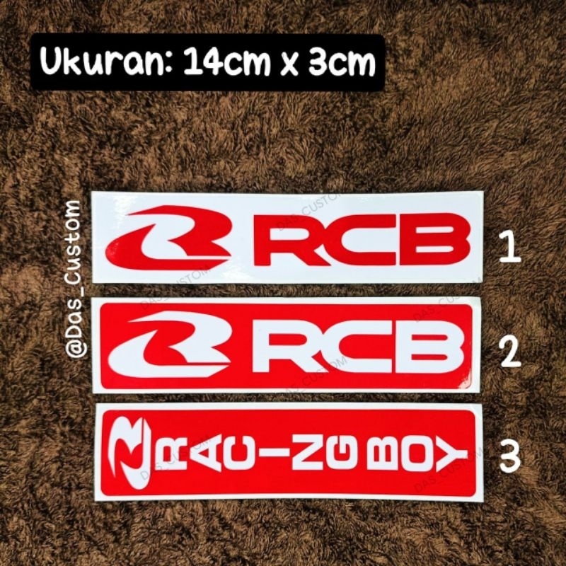 Jual sticker printing RCB RACING BOY SHOCK | Shopee Indonesia