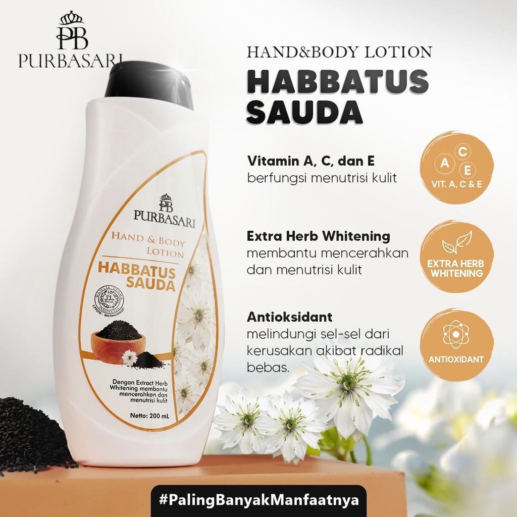 Jual Purbasari Hand And Body Lotion Zaitun 220 ml & Habbatussauda 200 ...