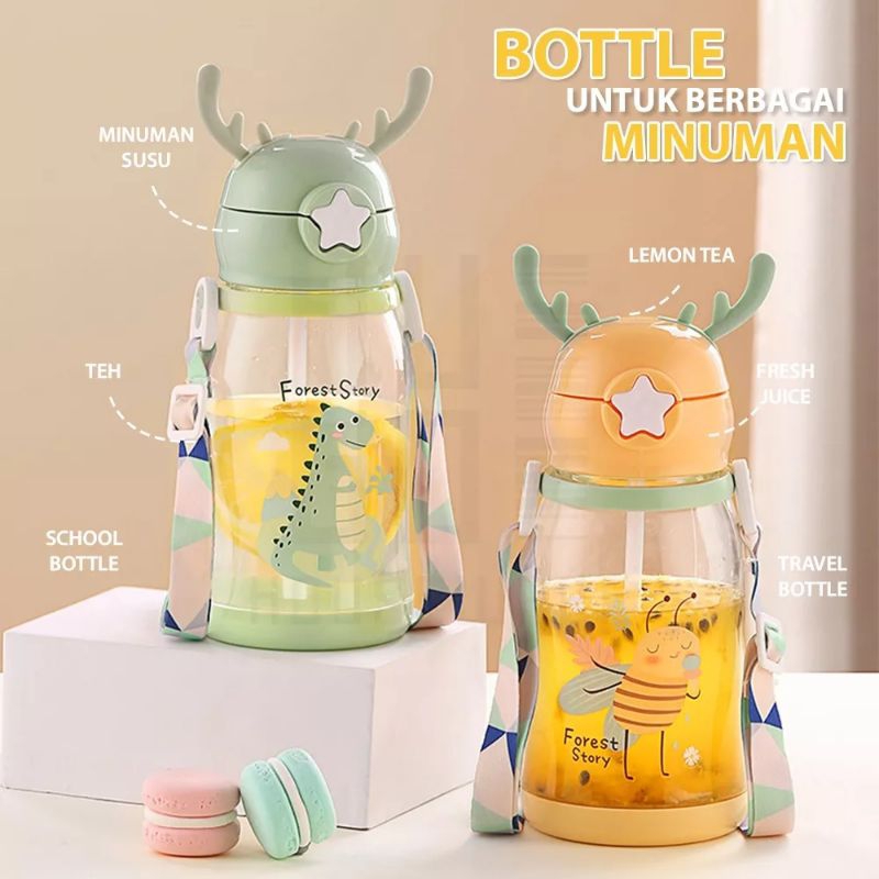 Jual EBS-04 Botol Minum Tanduk Rusa Anak Sekolah Bertali dan Bersedotan ...
