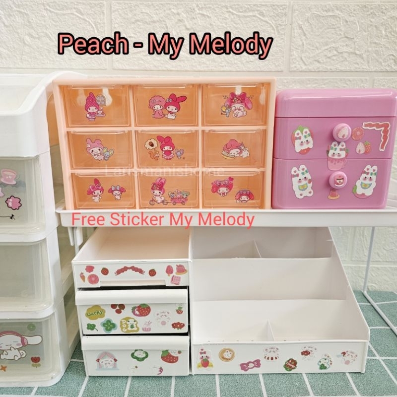 Jual RK2162 [COD] Kotak Laci 9 sekat SANRIO FREE STICKER Box Laci ...