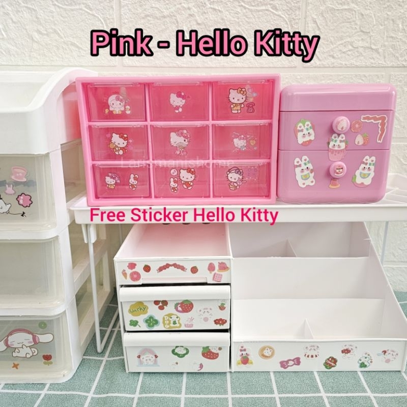 Jual RK2162 [COD] Kotak Laci 9 sekat SANRIO FREE STICKER Box Laci ...