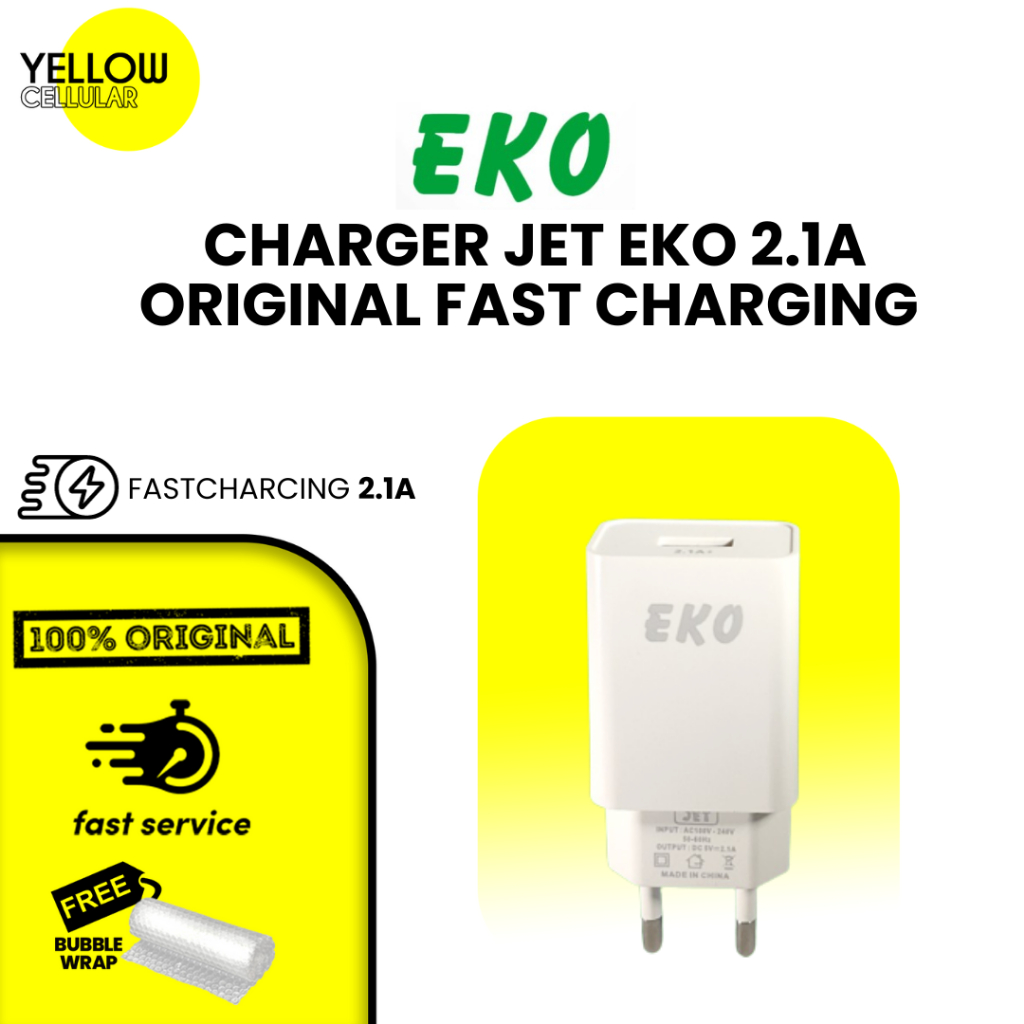 Jual TRAVEL CHARGER USB EKO 2A - JET EDITION ADAPTOR CHARGE EK0 FAST CHARGE SINGLE USB PORT ...
