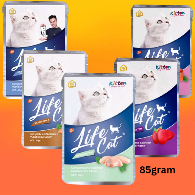 Jual LIFE CAT POUCH WET FOOD KITTEN & ADULT (Cek deskripsi untuk detail ...