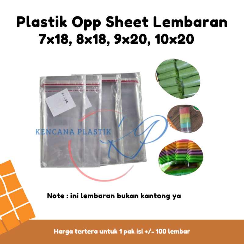 Jual Plastik Opp One Sheet Lembaran Kue Lapis Dadar Gulung Risoles 7x18 ...
