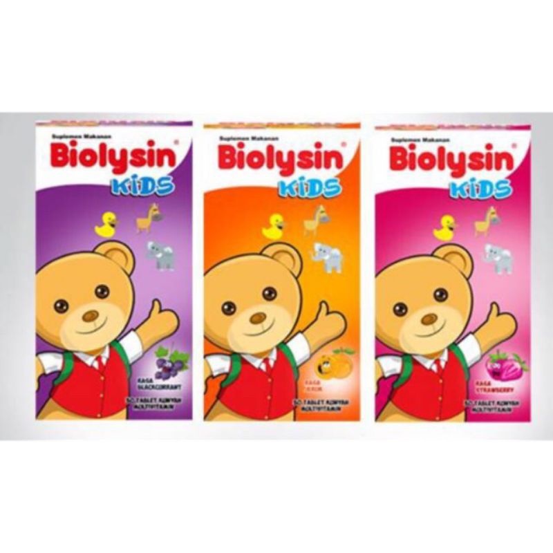 Jual Biolysin Kids Multivitamin Anak isi 30 Tablet Kunyah | Shopee ...