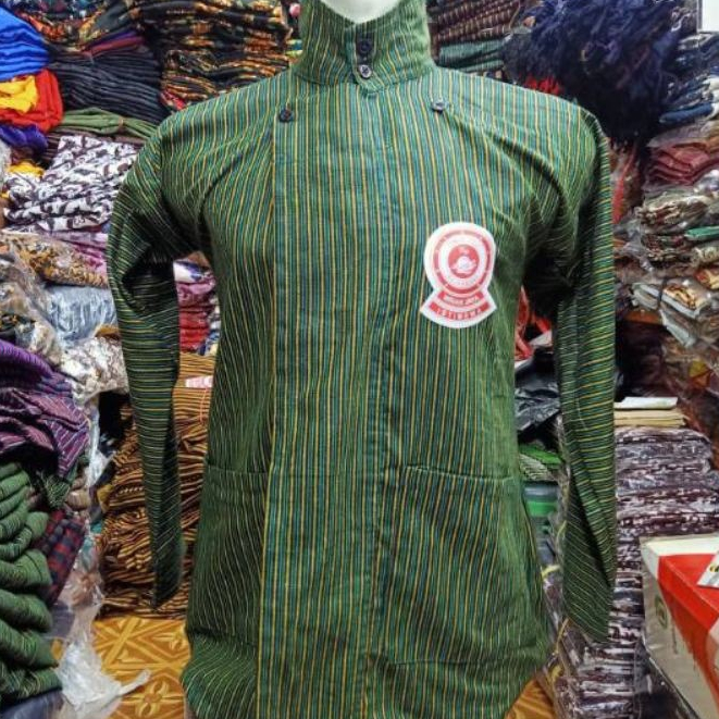 Jual Baju Adat Jawa Pria Baju Lurik Pria Surjan Lurik Pria Surjan pria lurik hijau abu hitam ...