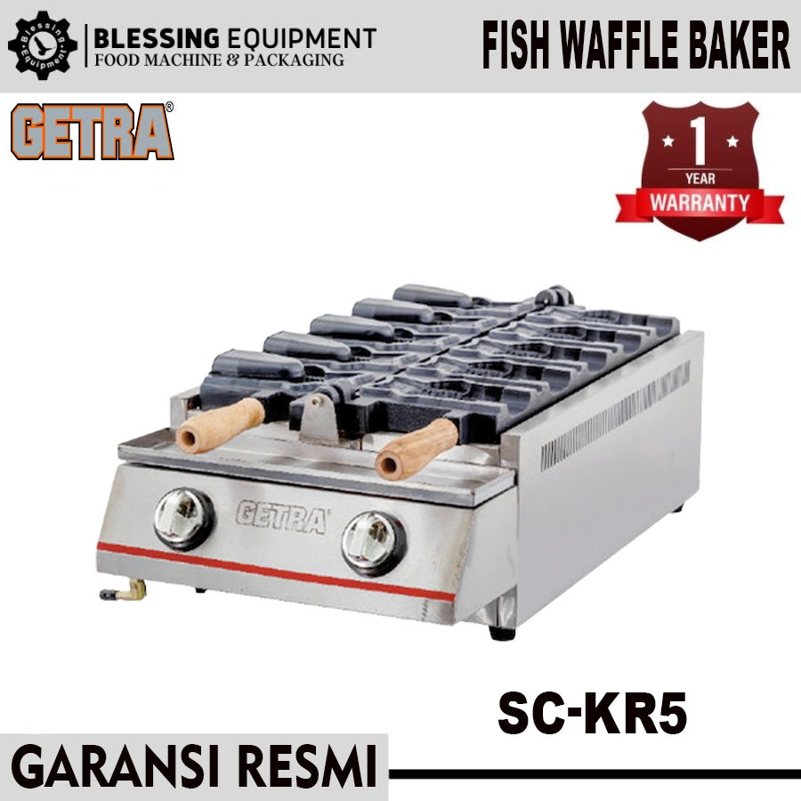 Jual Mesin Pembuat Waffle Bentuk Ikan Mulut Terbuka / GETRA SC-KR5 ...