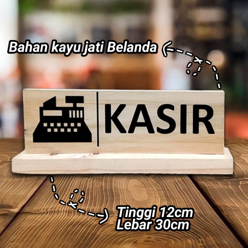 Jual PAPAN TANDA MEJA "KASIR" SIGN BOARD 30X12CM | Shopee Indonesia