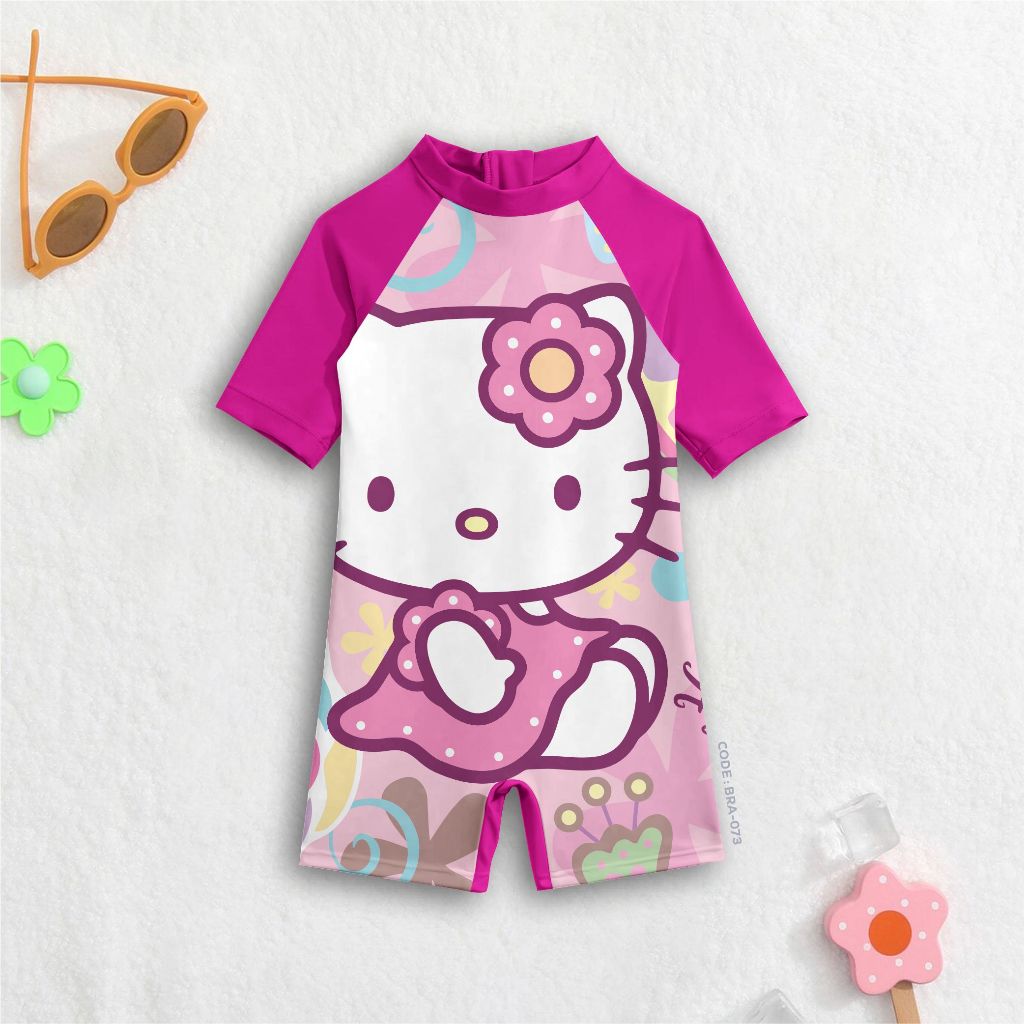 Jual Baju renang anak perempuan motif hellokity terbaru karakter lucu ...