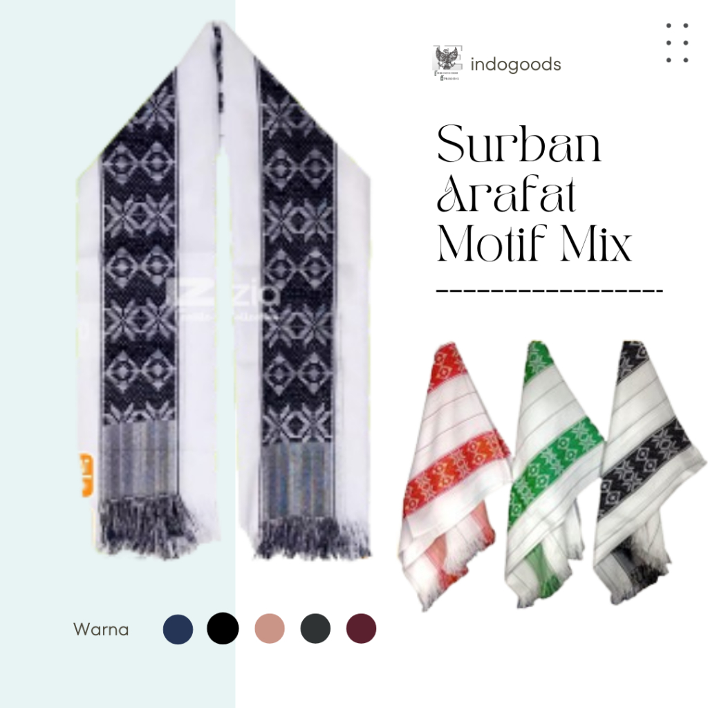 Jual Sorban Arafat Motif Warna Surban Tenun Murah Muslim Souvenir Haji ...