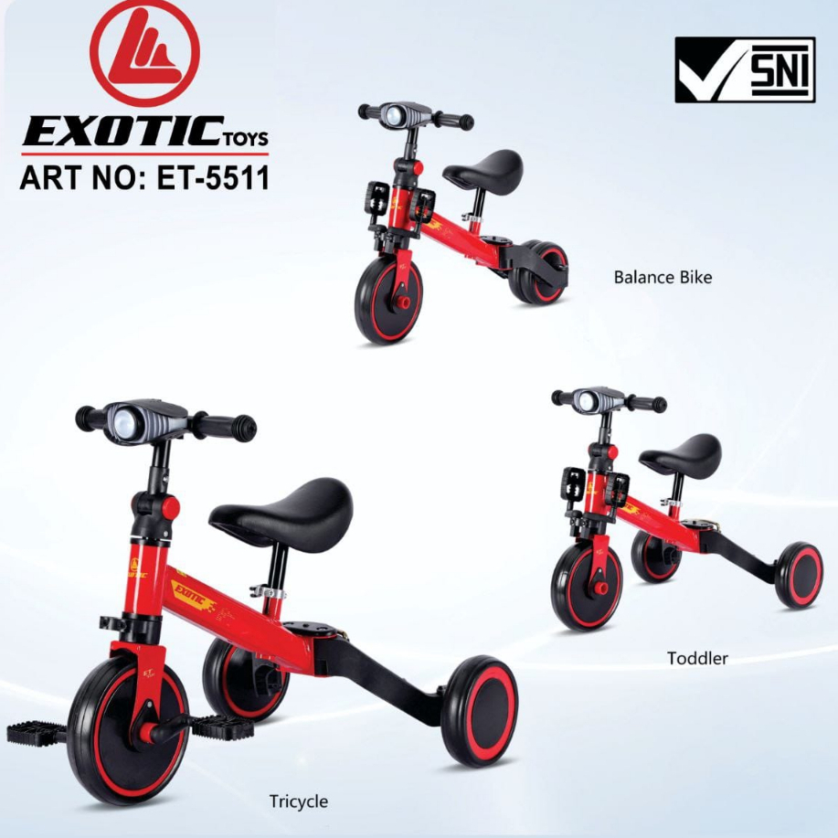 Jual Sepeda anak roda 3 balance bike tricycle exotic lw 5511/ lw 709/2103/gyro 717 mt | Shopee ...