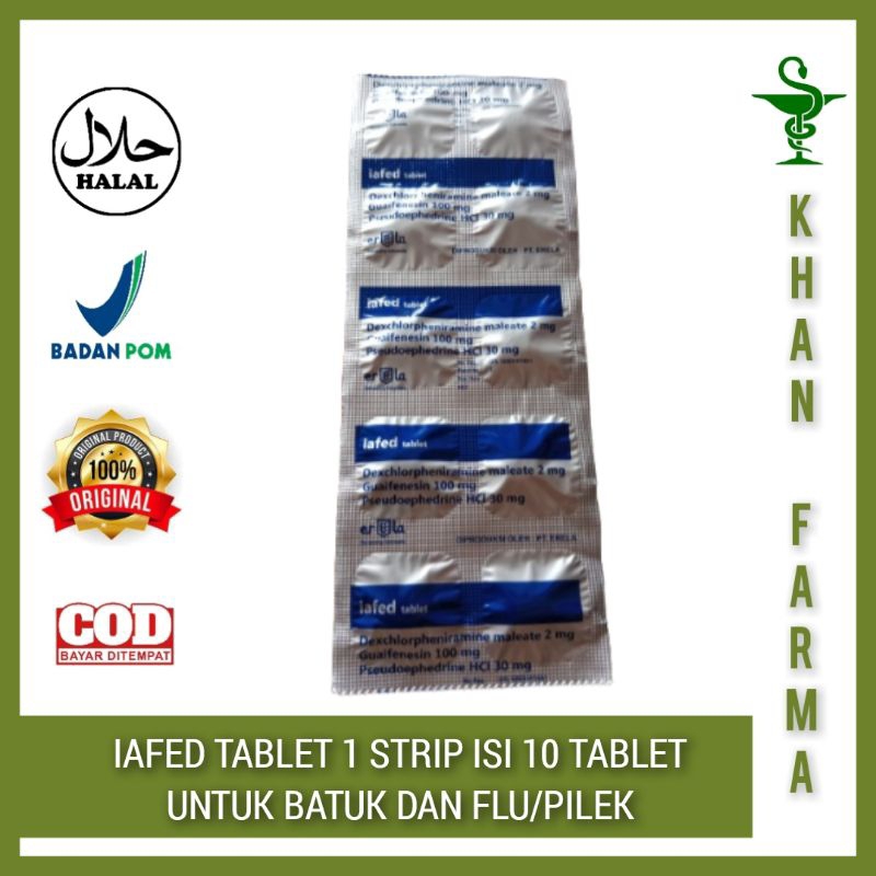 Jual IAFED IAPED TABLET 1 STRIP ISI 10 TABLET OBAT UNTUK MERINGANKAN ...