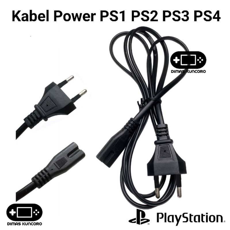 Jual Kabel Power PS1 PS2 PS3 PS4 cable listrik angka 8 playstation 1 2 ...