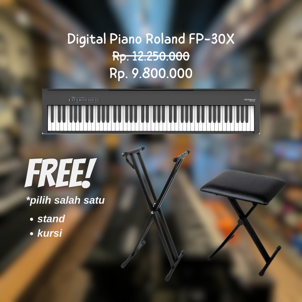 Jual Digital Piano Roland FP-30X Digital Portable Piano Roland FP30X FP ...