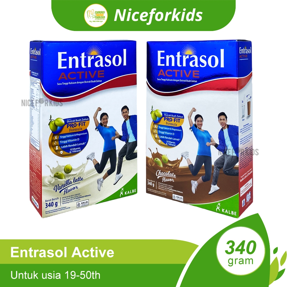 Jual Entrasol Active Ukuran 340gr Susu Tinggi Kalsium Susu Pertumbuhan ...