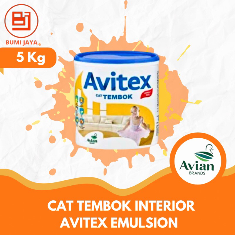 Jual Cat Tembok Interior Avitex Emulsion 5Kg | Shopee Indonesia