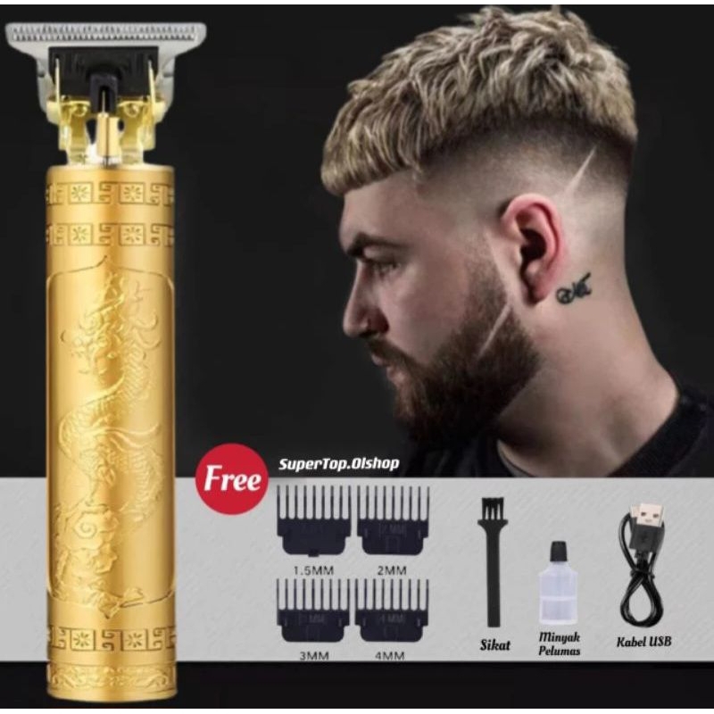 Jual Alat Cukur Rambut Vintage T9 Dragon Naga Alat Cukur Listrik yang dapat diisi ulang dan di ...
