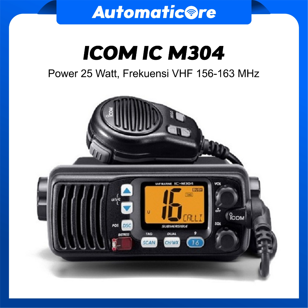 Jual Radio Rig Icom M304 VHF 25 Watt Tahan Air setara IPX7 Icom IC M 304 | Shopee Indonesia