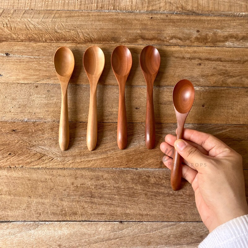 Jual JISHA - Sendok Teh Kayu, Wooden Baby Spoon | Shopee Indonesia