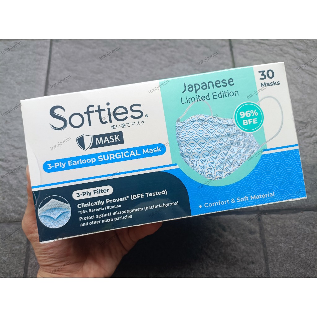Jual Softies 3 ply Earloop Surgical Mask Japanese Box | Shopee Indonesia