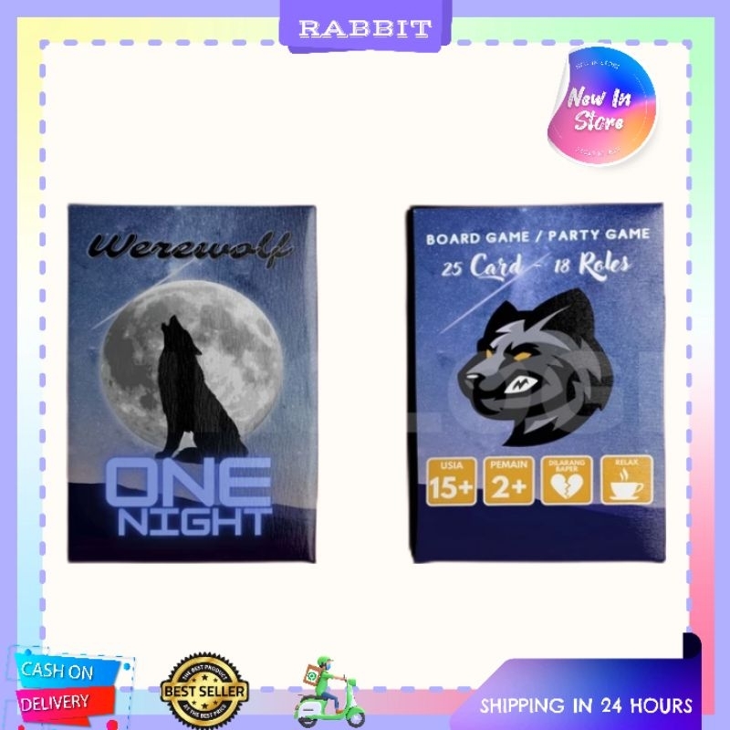 Jual [READY] Kartu Werewolf Edition One Night Lite Card Game Board Game ...