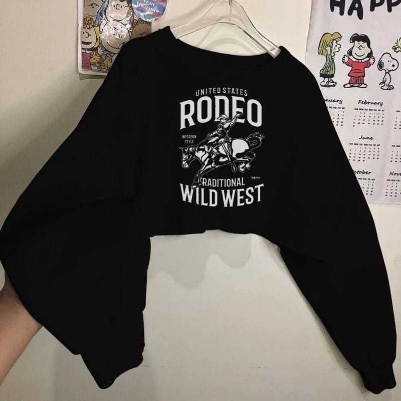 Jual SWEATER CROP ROD WILD WEST RODEO//SWEATER PREMIUM TERBARU | Shopee ...