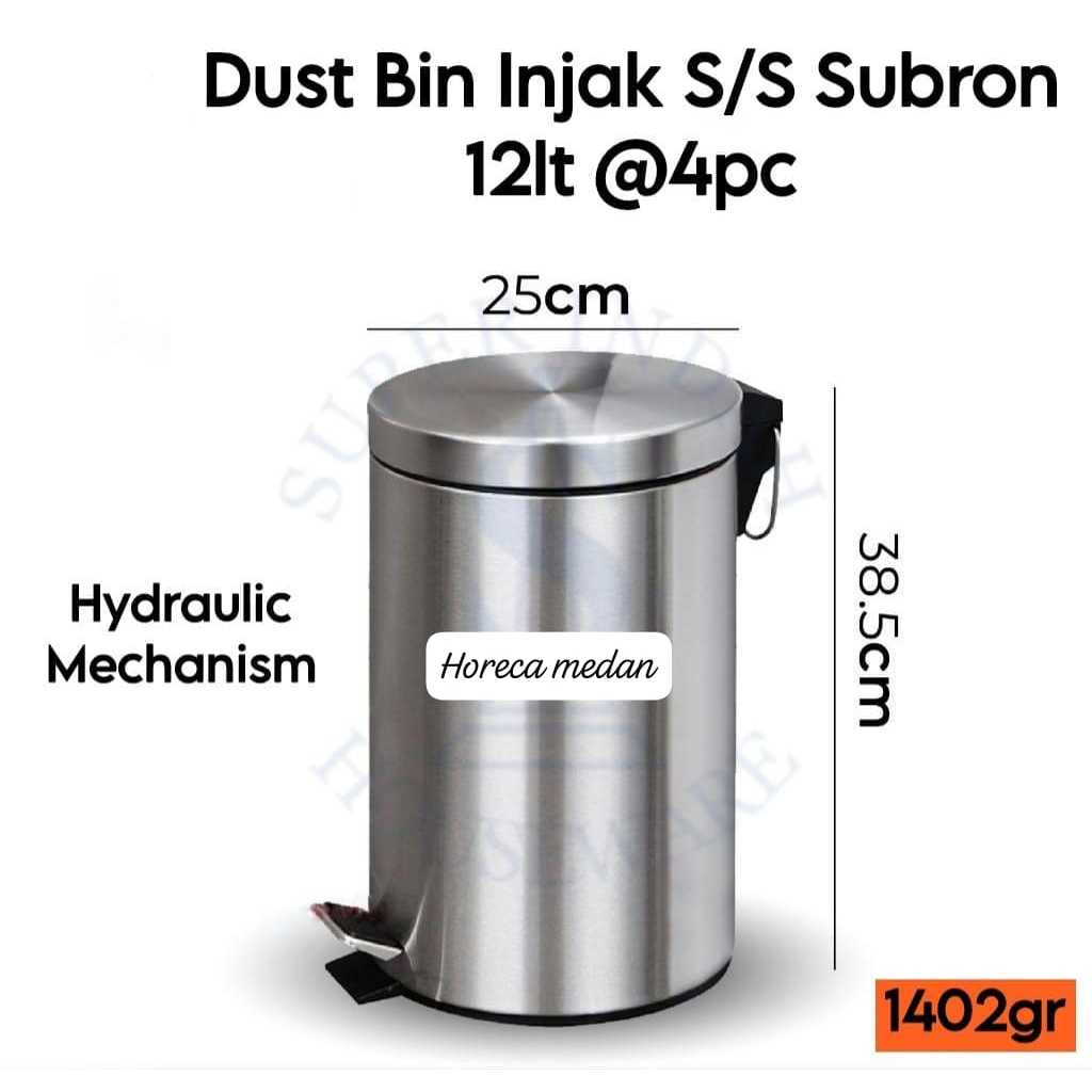 Jual SUBRON -Tempat tong sampah stainless / Dust Bin injak stainless ...