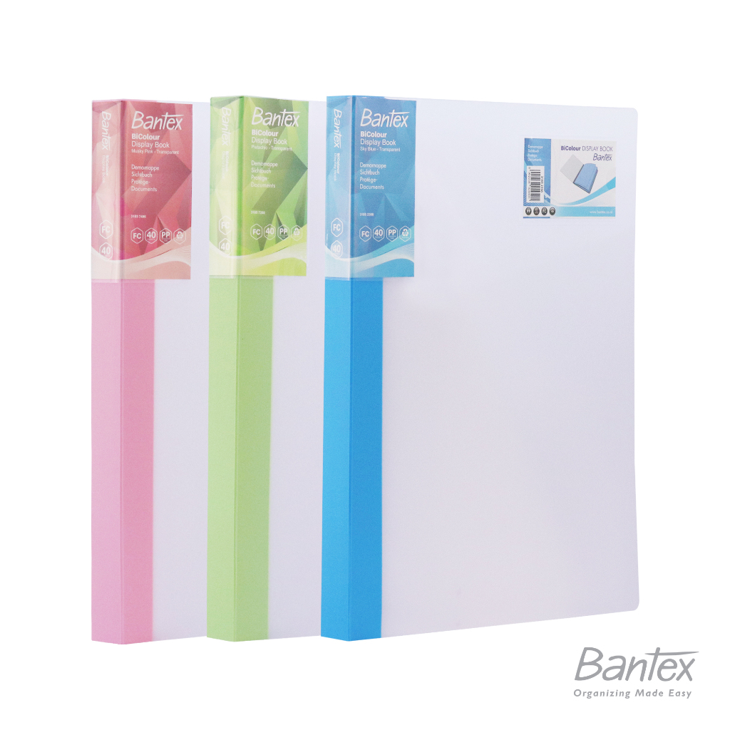 Jual Bantex Bi-Colour Display Book Clear Folio/F4 40 Pocket - 3185 ...