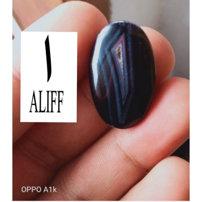 Jual Batu akik Yaman Wulung motif huruf alif | Shopee Indonesia