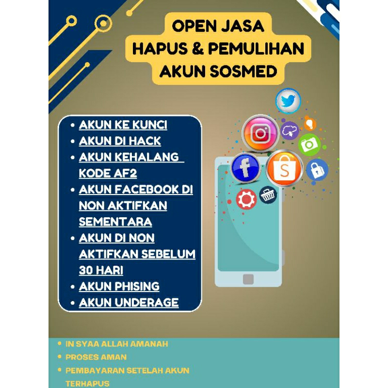 Jual JASA PEMULIHAN AKUN SOSMED|BERBAYAR | Shopee Indonesia