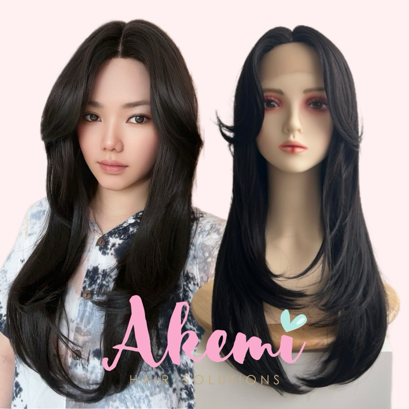 Jual LACE FRONT WIG AKEMI - CURTAIN BANGS LURUS LAYER 60cm [ wig ...