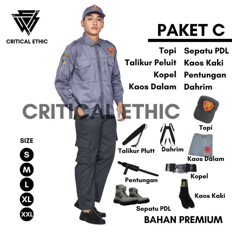 Jual Grosir Paket Seragam Satlinmas Hansip Lengkap Fullset Setelan PDL ...