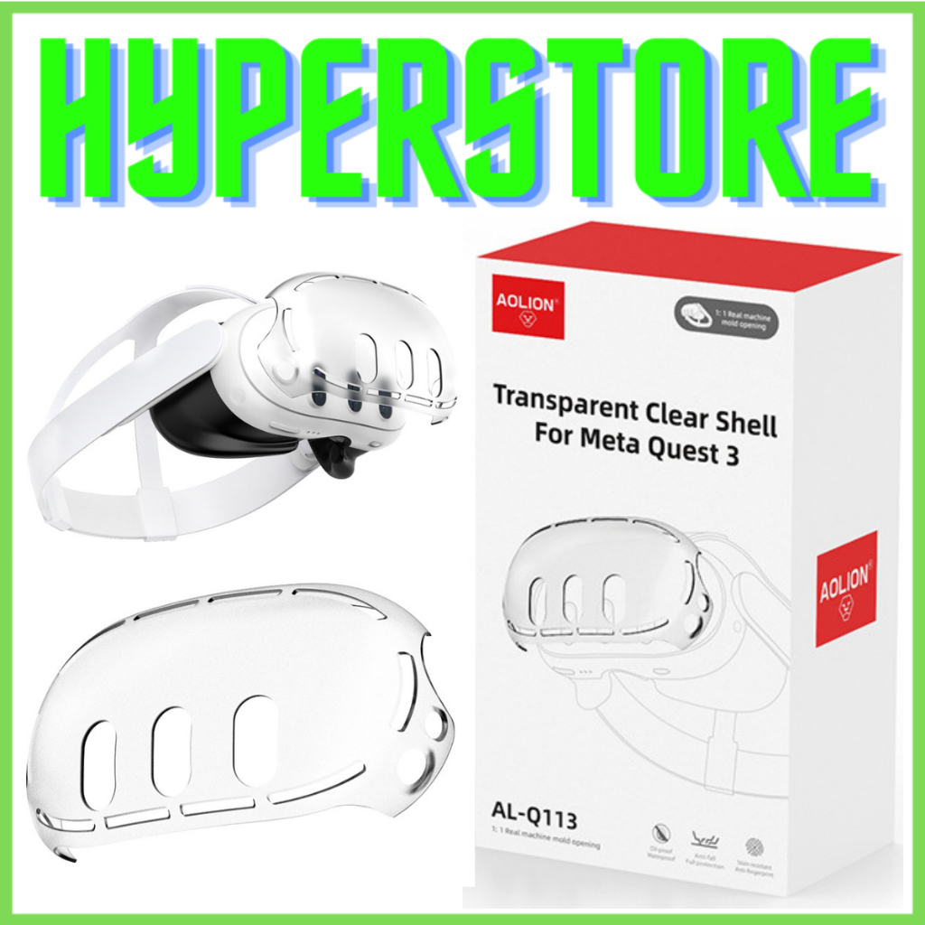 Jual AOLION Transparent clear shell utk Quest 3 / Case casing ...
